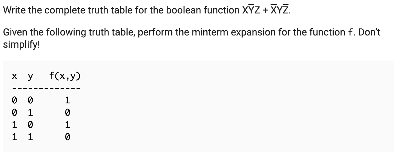 Solved Write the complete truth table for the boolean | Chegg.com