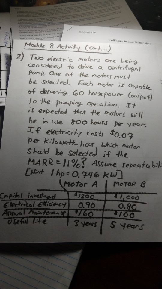 Solved How would you use the PW method to compare the | Chegg.com