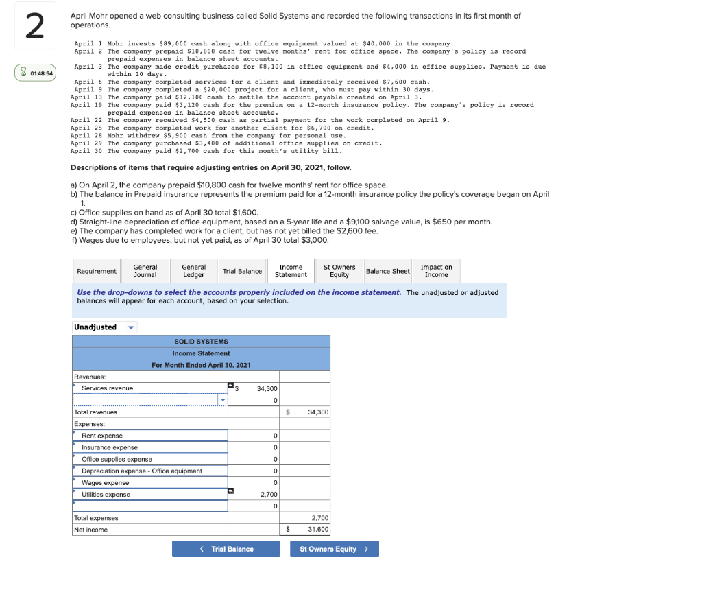 2 01:49:38 April Mohr opened a web consulting | Chegg.com