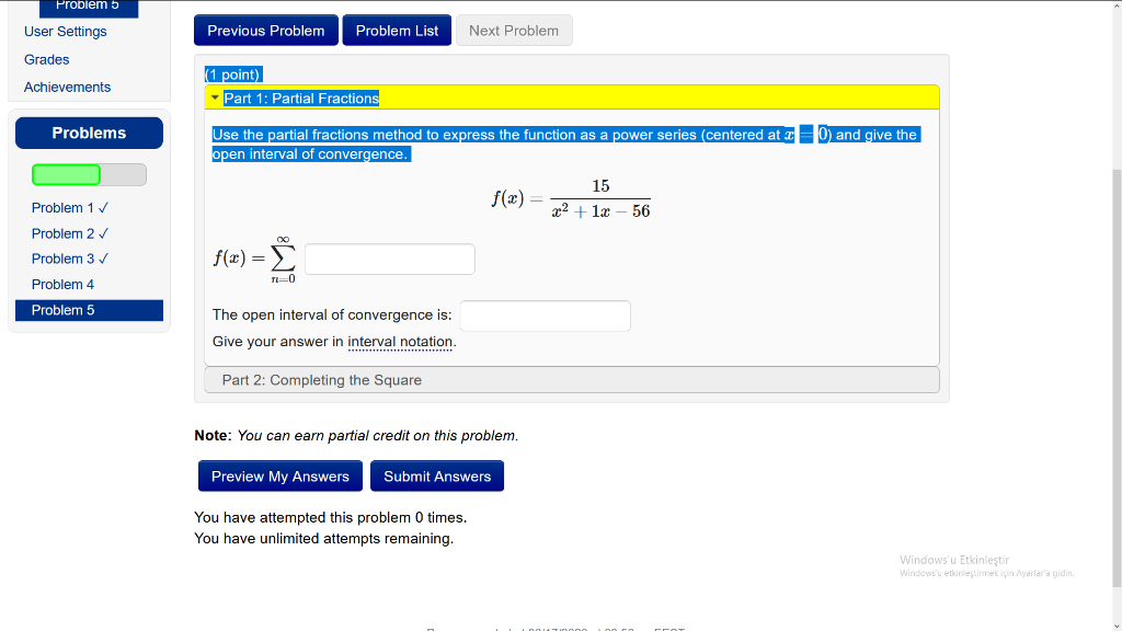 Solved Problem 5 User Settings Previous Problem Problem List 5870