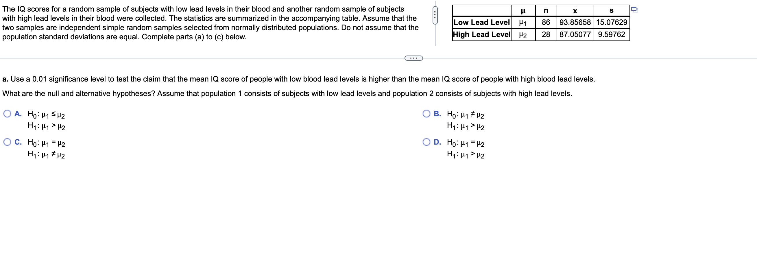 Solved Please include: T statistic P-Value The conclusion | Chegg.com