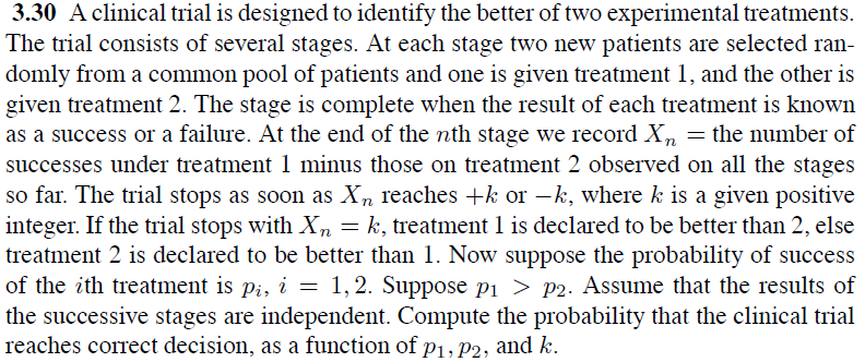 3.30 A clinical trial is designed to identify the | Chegg.com