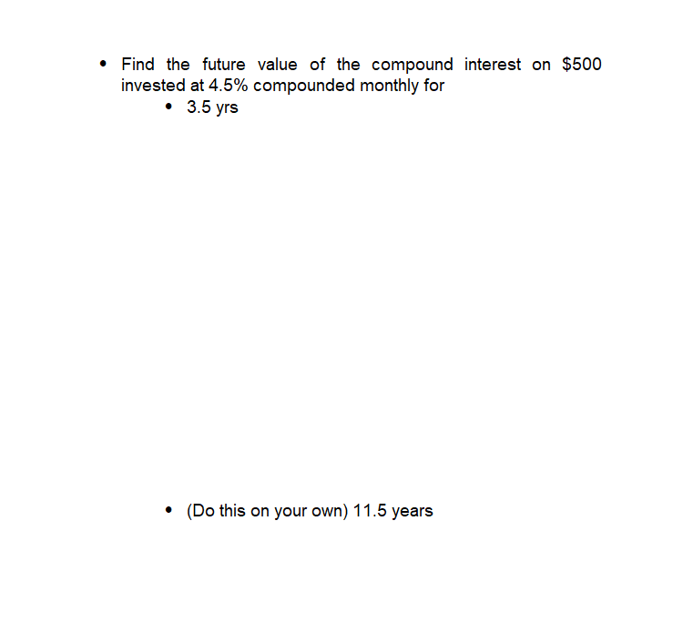 Solved - Find the future value of the compound interest on | Chegg.com