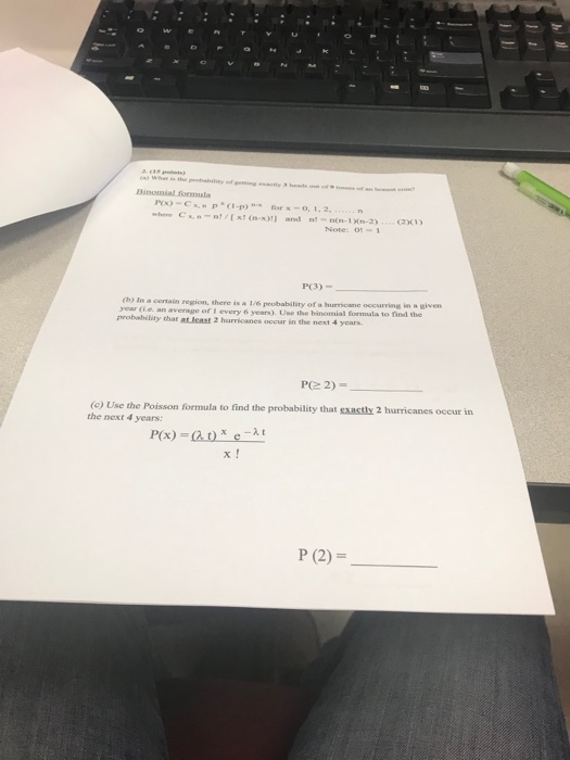 Solved TY Note: 0 P(3) b) in a certain year (ie. an average | Chegg.com