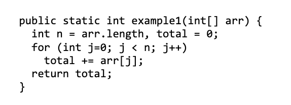 Solved public static int example1(int[] arr) { int n = | Chegg.com