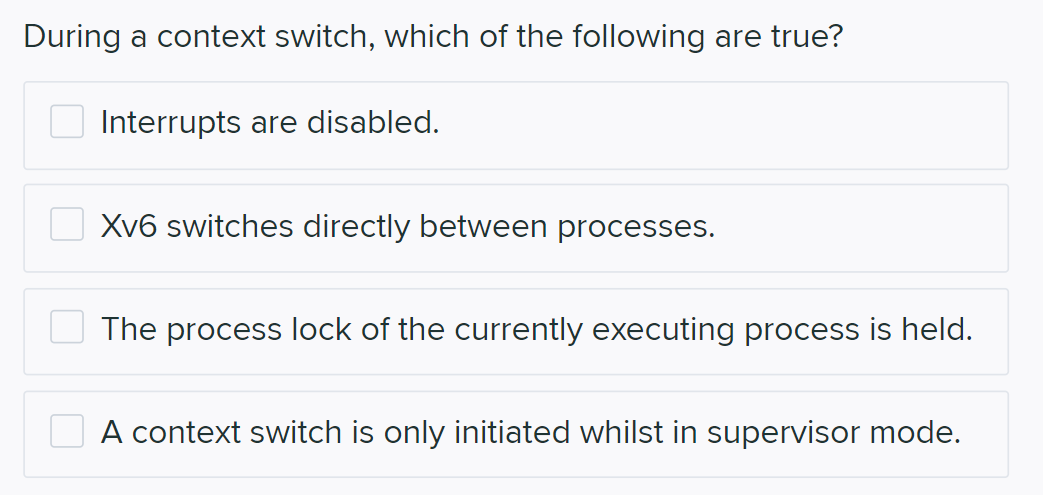 Solved The Xv6 operating system implements a round-robin | Chegg.com