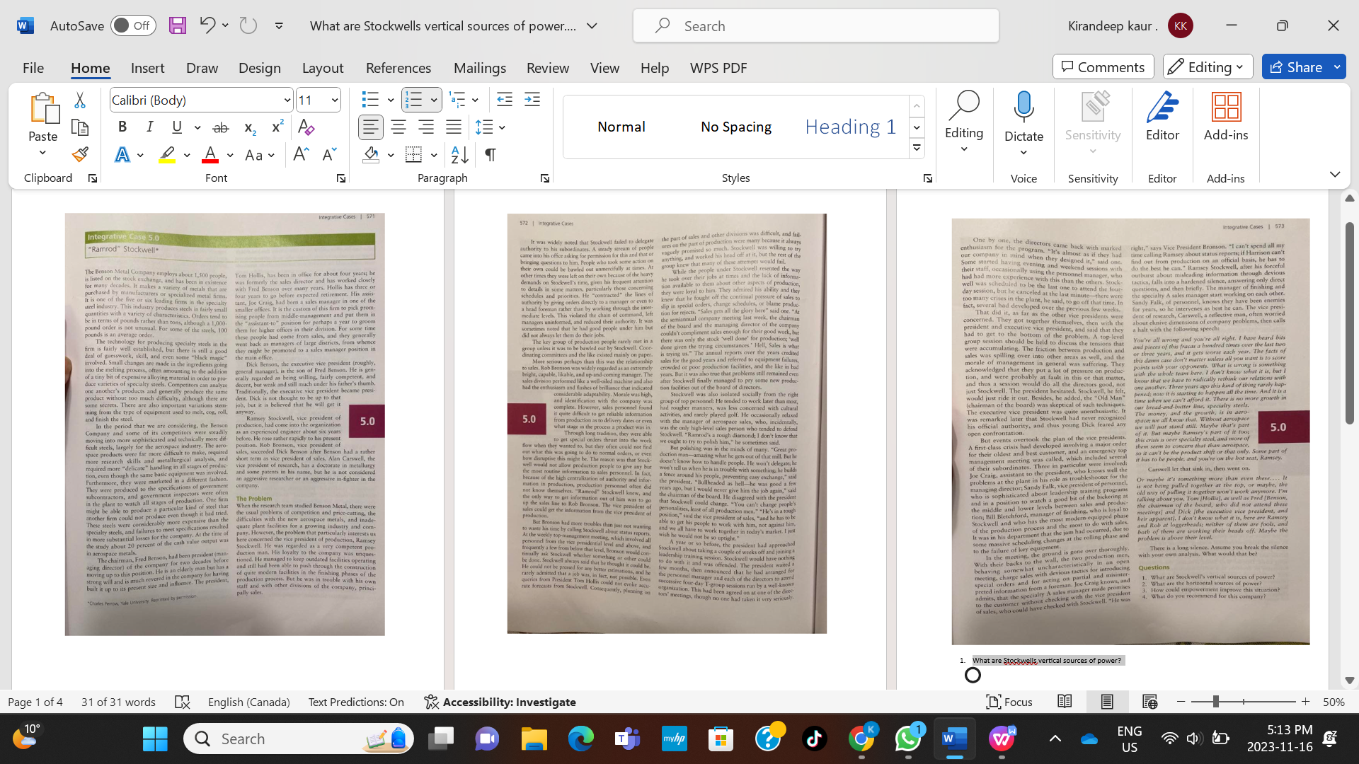 Solved 1. ﻿What are Stockwells vertical sources of power?2. | Chegg.com
