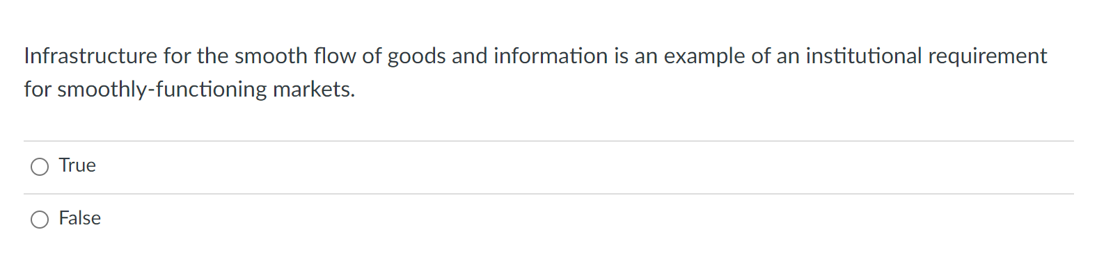 Solved Infrastructure for the smooth flow of goods and | Chegg.com