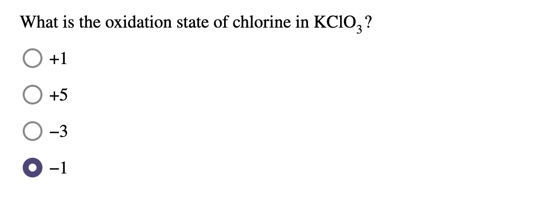 Solved What is ﻿the oxidation state of ﻿chlorine | Chegg.com