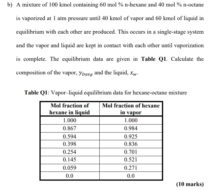 solved-b-a-mixture-of-100-kmol-containing-60-mol-n-hexane-chegg