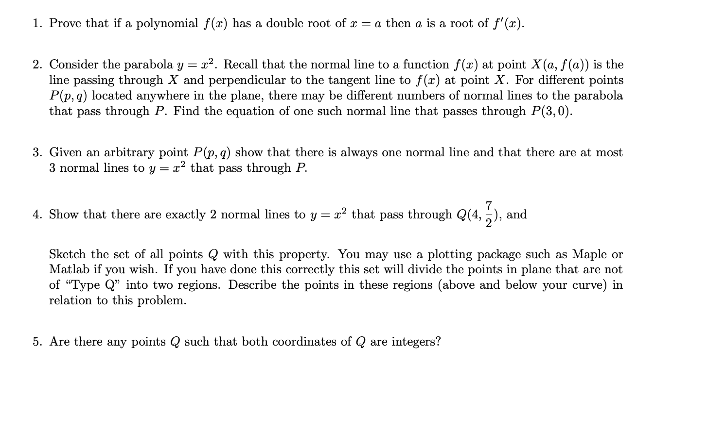 Solved 1. Prove that if a polynomial f(x) has a double root | Chegg.com