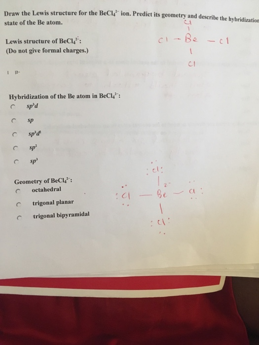 Solved Draw the Lewis state of the Be atom. is structure for | Chegg.com