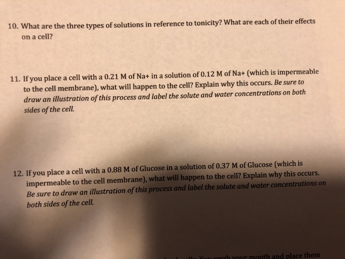 Solved 10. What are the three types of solutions in | Chegg.com