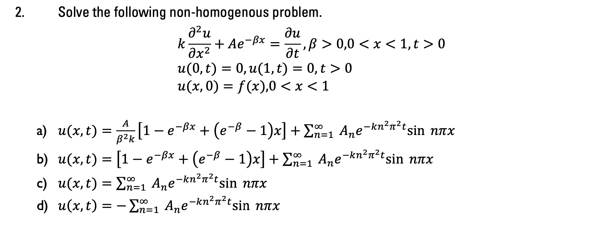 Solved Solve the following non-homogenous | Chegg.com