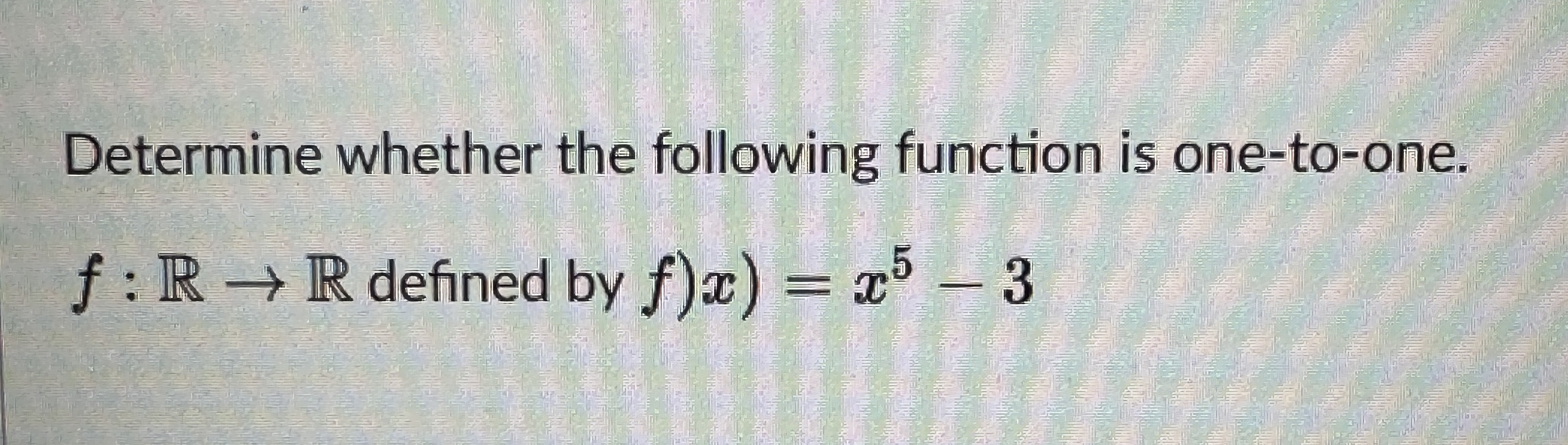 Solved Determine whether the following function is | Chegg.com