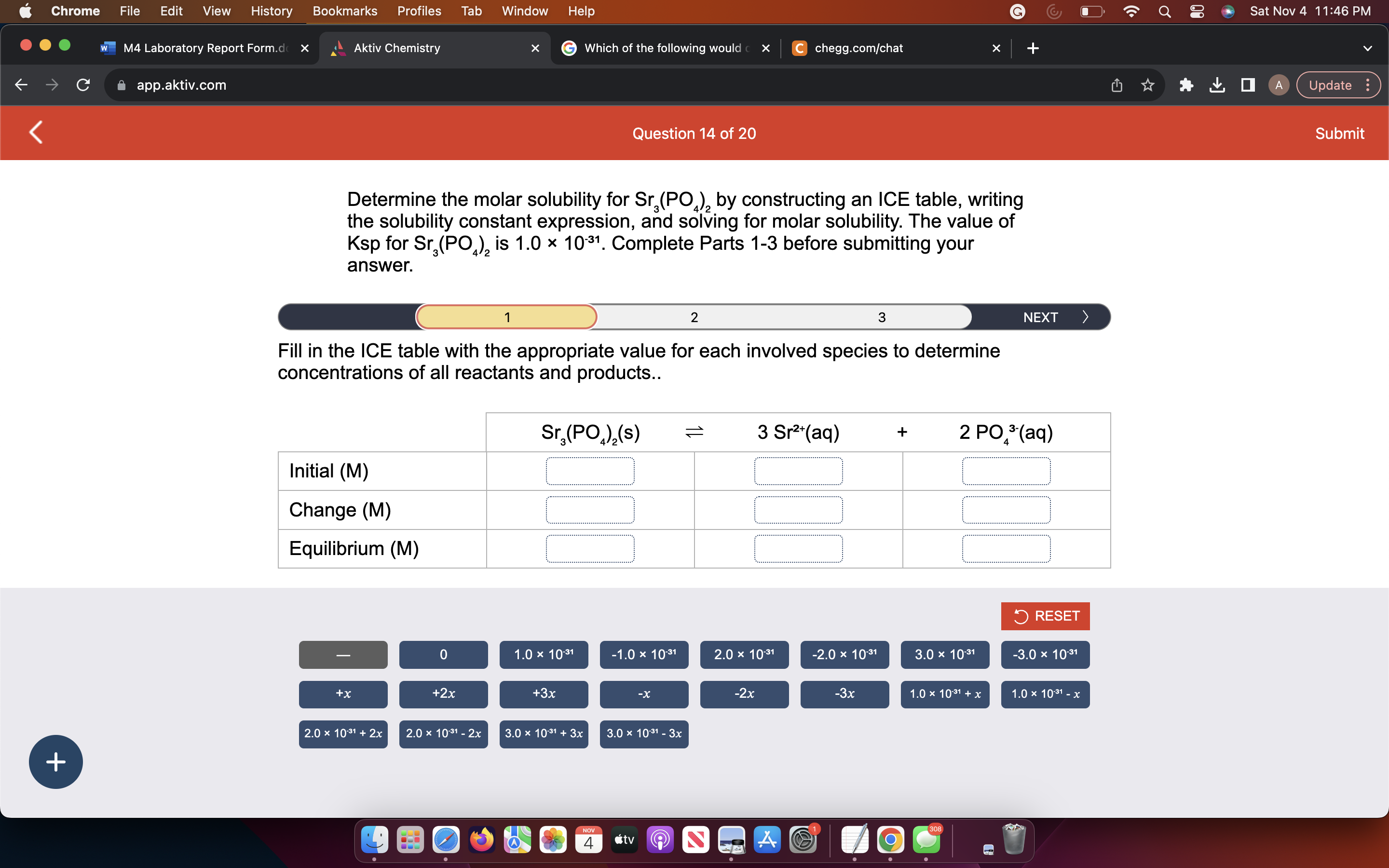 Solved Determine the molar solubility for Sr3(PO4)2 ﻿by | Chegg.com