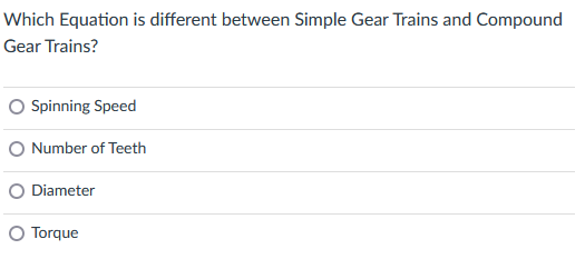 Solved Which Equation is different between Simple Gear | Chegg.com