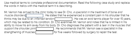 Solved Use medical terms to complete professional | Chegg.com