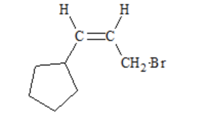 Solved Is trans 3-bromo-1-cyclopentyl propene the correct | Chegg.com