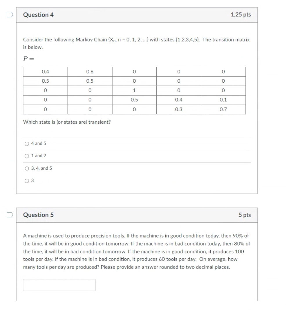 Solved Consider the following Markov Chain {Xn,n=0,1,2,…} | Chegg.com