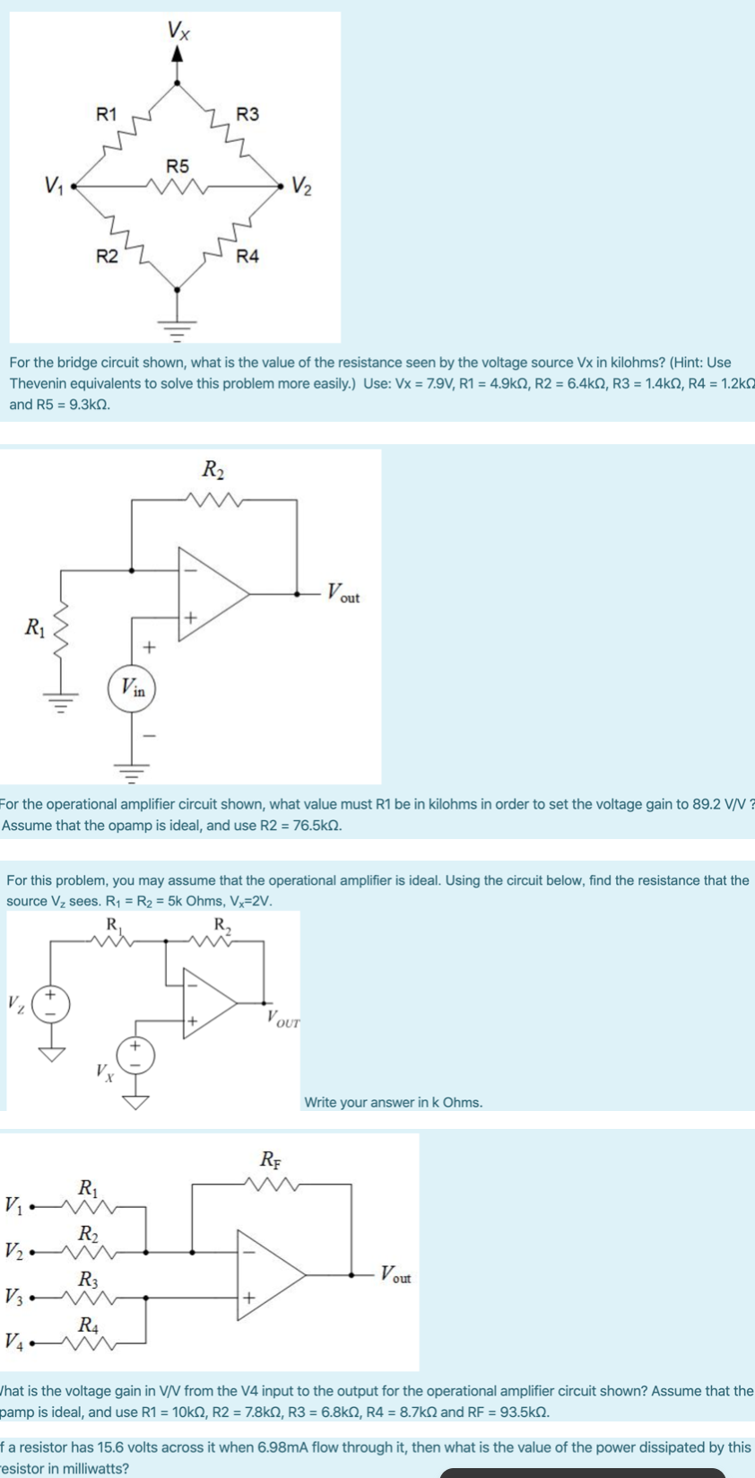 Solved R1 R3 V 2 R4 For the bridge circuit shown, what is | Chegg.com