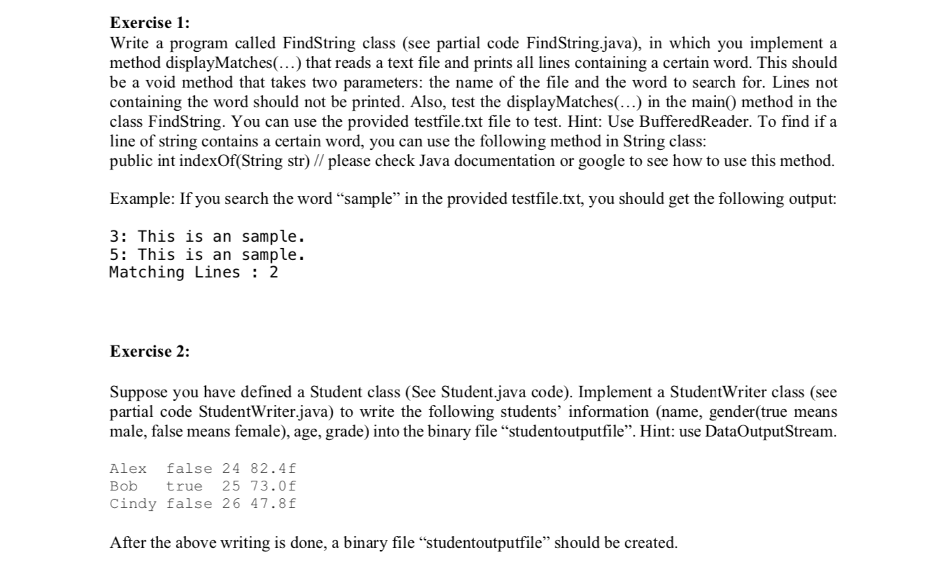 Solved For exercise 1 : How to write a code called | Chegg.com
