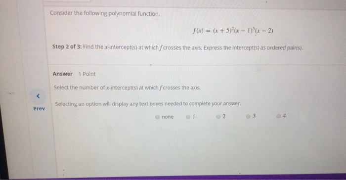 Solved Consider the following polynomial function. | Chegg.com