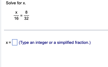Solved Solve for x. 16x=328 x= (Type an integer or a | Chegg.com