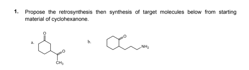 Solved Propose the retrosynthesis then synthesis of target | Chegg.com