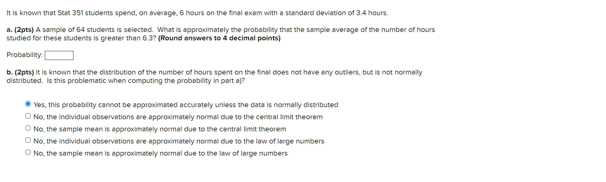 Solved From a sample of 100 students in a large Business | Chegg.com