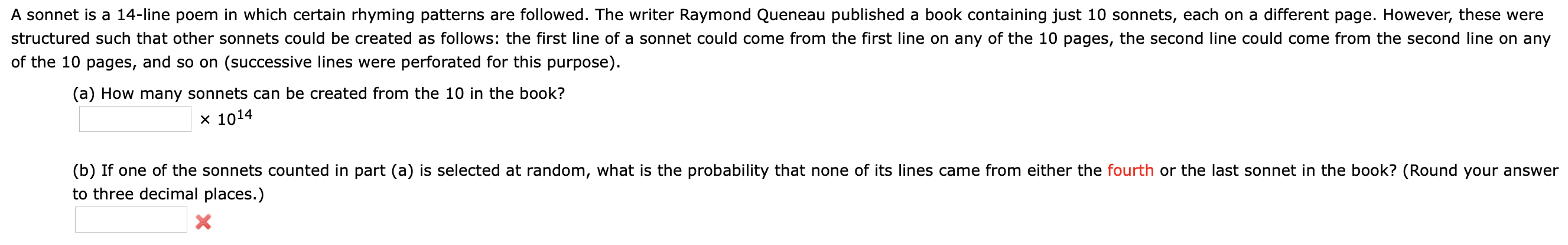 Solved A sonnet is a 14-line poem in which certain rhyming | Chegg.com