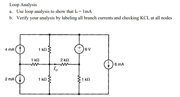 Solved Loop Analysis a. Use loop analysis to show that l. = | Chegg.com