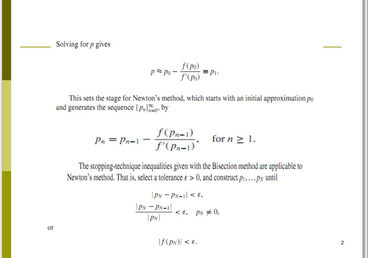 Solved Solving for p gives ppo - f(po) = pi. f'(po) This | Chegg.com
