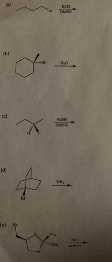 Solved Sn1 vs. Sn2 Predict the Product and write out a | Chegg.com