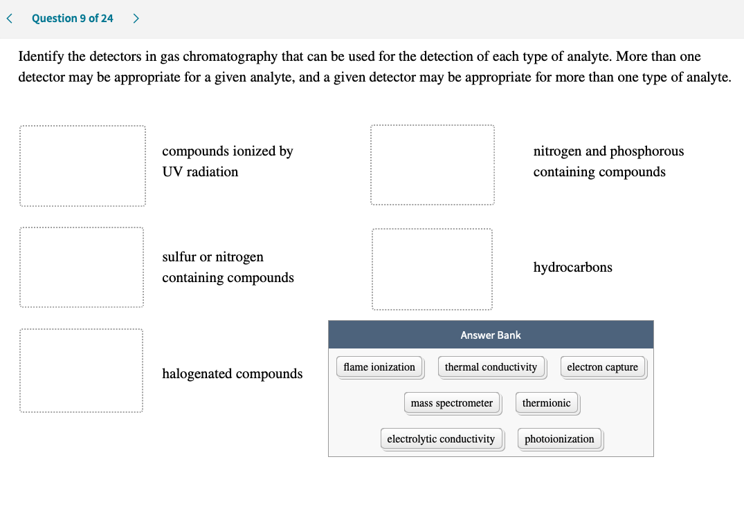 Solved Identify The Detectors In Gas Chromatography That Can