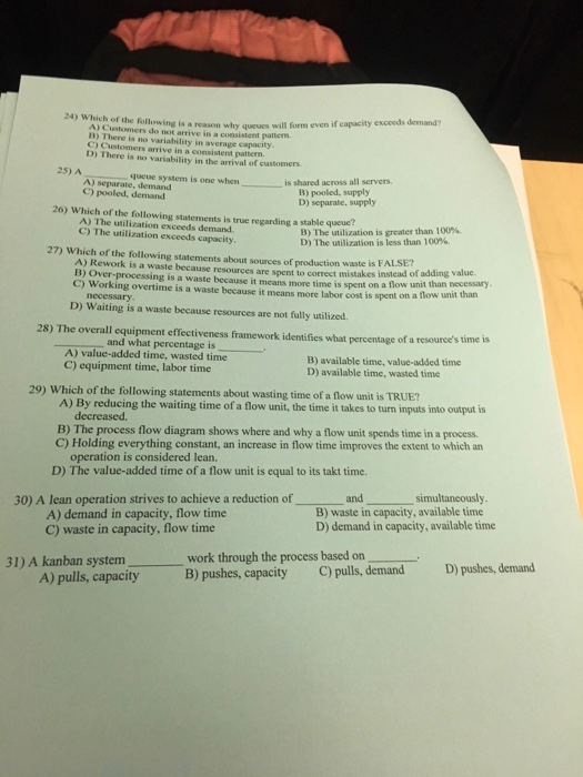 Solved 24) Which of the following is a reason why queues | Chegg.com