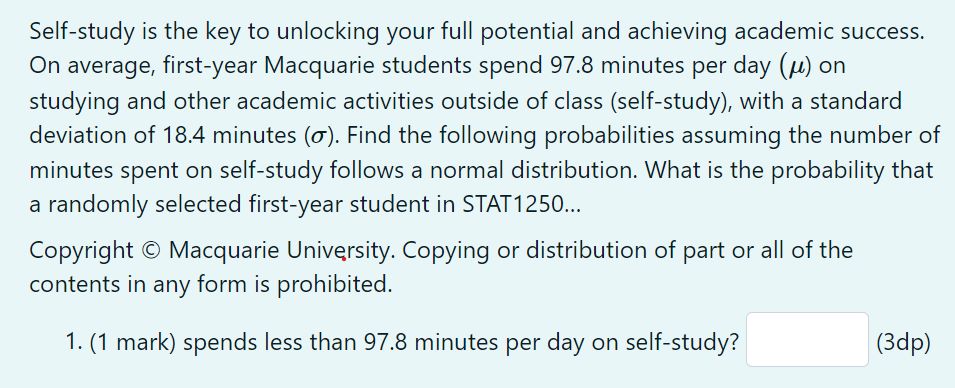 Solved Self-study is the key to unlocking your full | Chegg.com