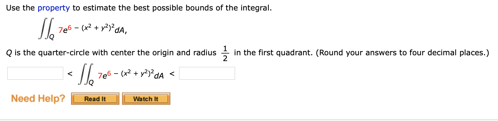 Solved Use the property to estimate the best possible bounds | Chegg.com