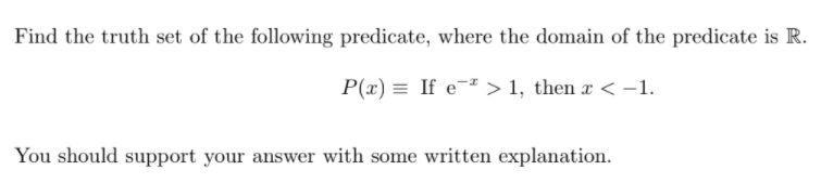 Solved Find the truth set of the following predicate, where | Chegg.com