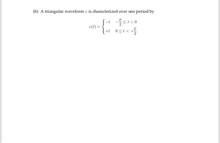 Solved HW3.11 (Continuous-Time Trigonometric Fourier Series | Chegg.com