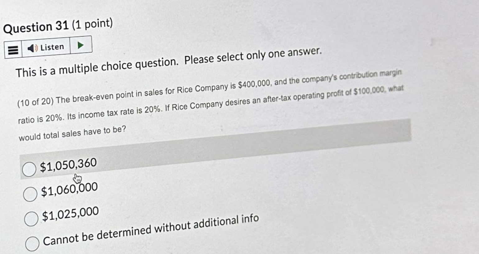 Solved This is a multiple choice question. Please select | Chegg.com