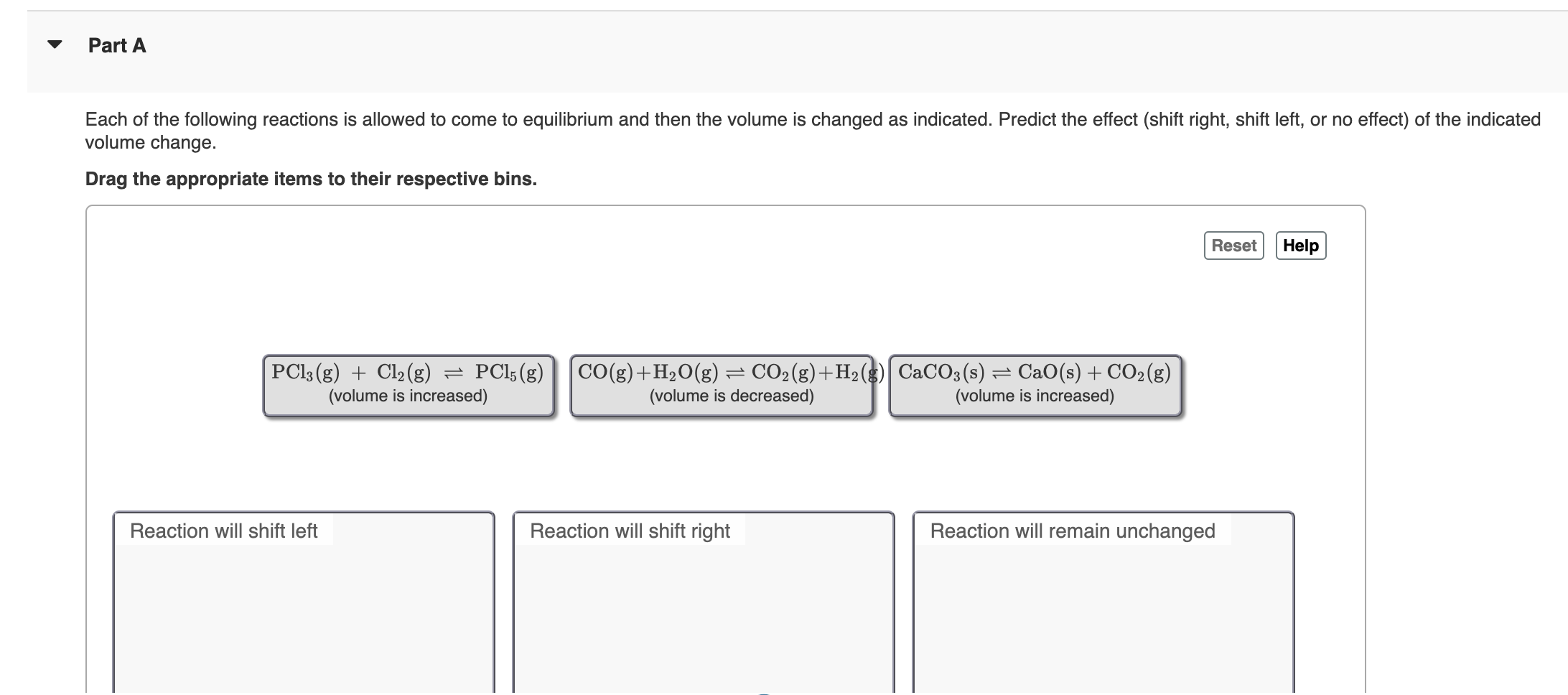 Solved Each of the following reactions is allowed to come to | Chegg.com