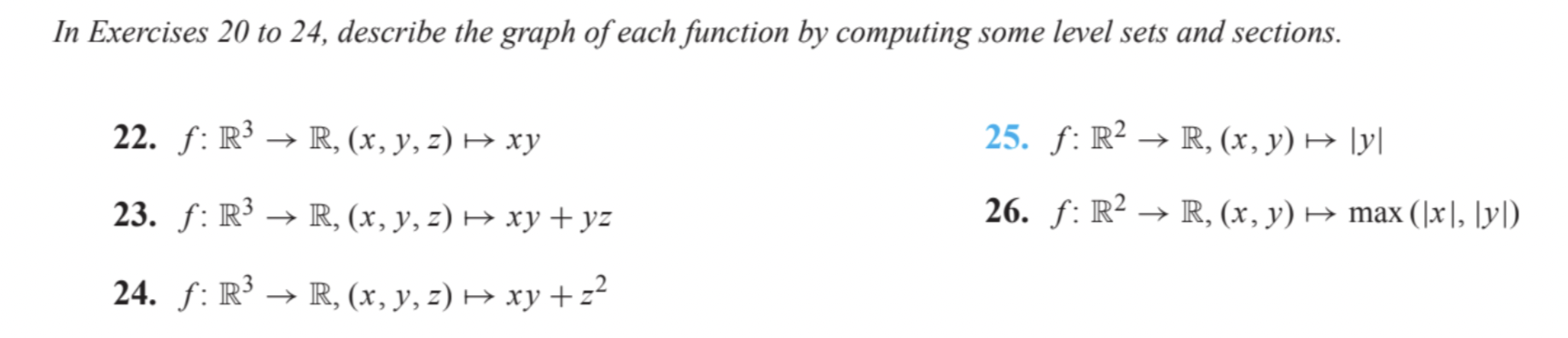 Solved In Exercises 20 to 24, describe the graph of each | Chegg.com