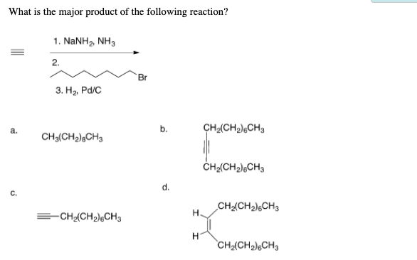 Solved What is the major product of the following reaction? | Chegg.com