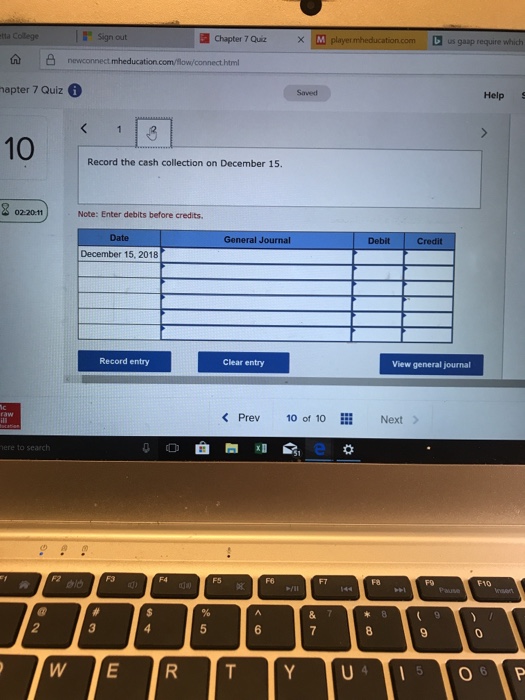 Solved Chapter 7 Quiz O Help Save& Exit Submit 10 Tracy | Chegg.com