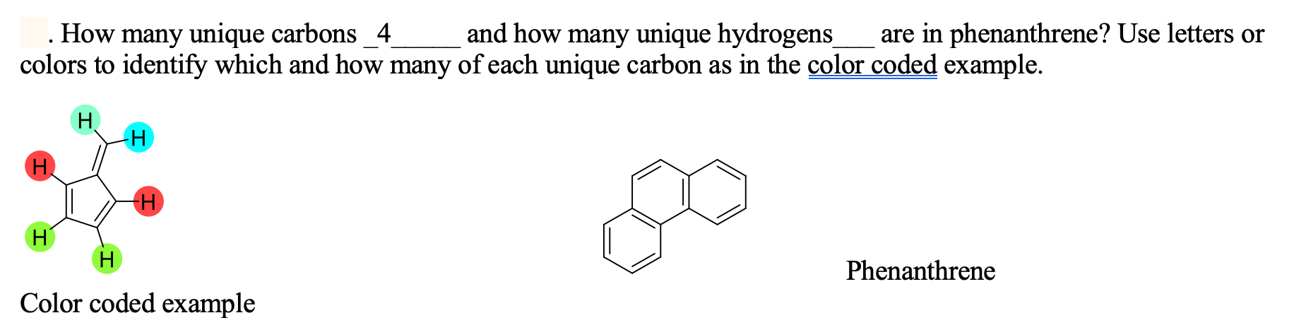 Solved . How many unique carbons _4 and how many unique | Chegg.com
