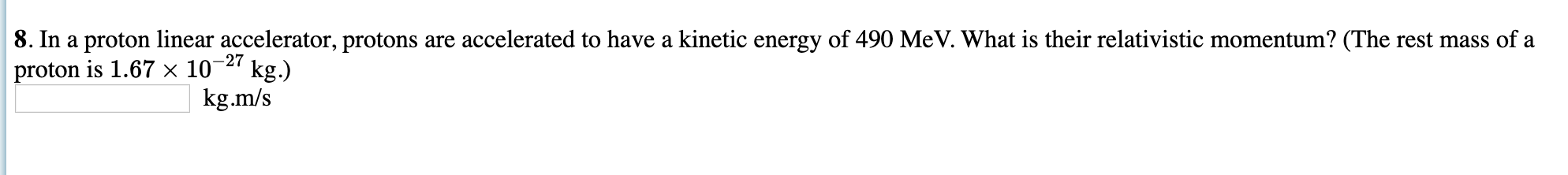 Solved 8. In a proton linear accelerator, protons are | Chegg.com