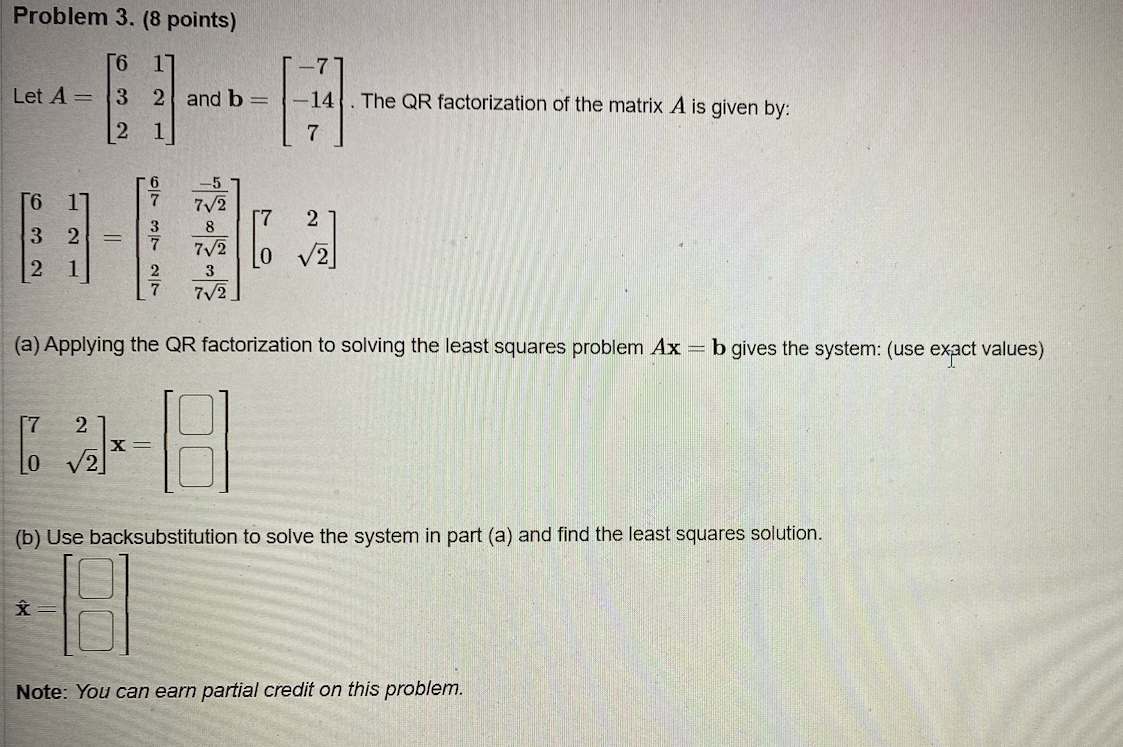 Solved Problem 3 8 Points T6 1 Let A 3 2 And B 2 1 7 5021