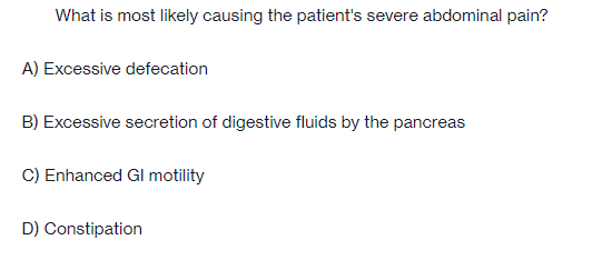 Solved What is most likely causing the patient's severe | Chegg.com