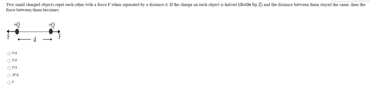Solved Two small charged objects repel each other with a | Chegg.com